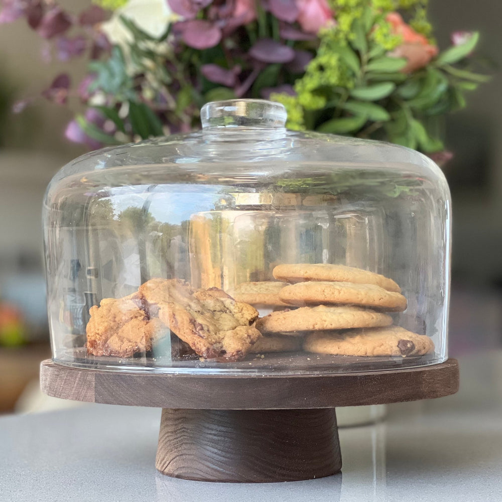 LSA International Dome & Walnut Cake Stand (26cm)